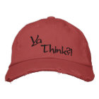 Thinking Cap Funny Embroidered Hat | Zazzle.com