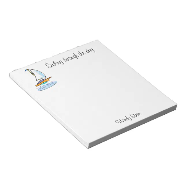 Yacht 2B Me™_logoboat_personalized Notepad | Zazzle