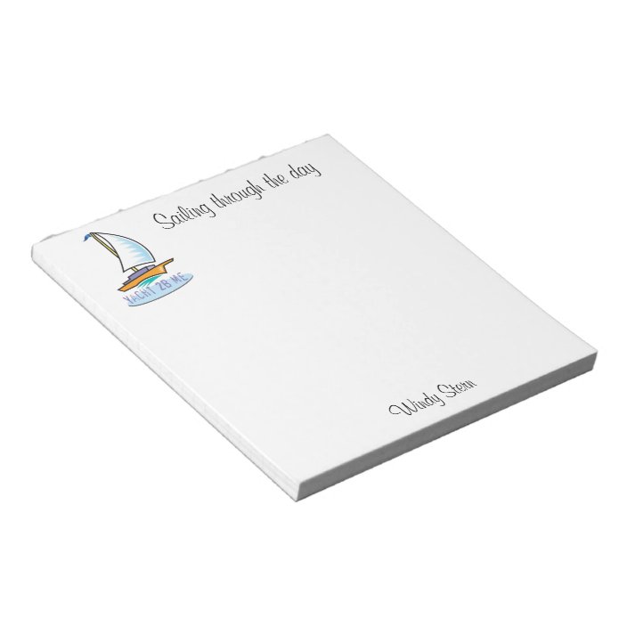Yacht 2B Me™_logoboat_personalized Notepad | Zazzle