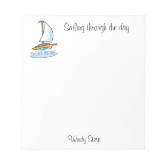 Yacht 2B Me™_logoboat_personalized Notepad | Zazzle