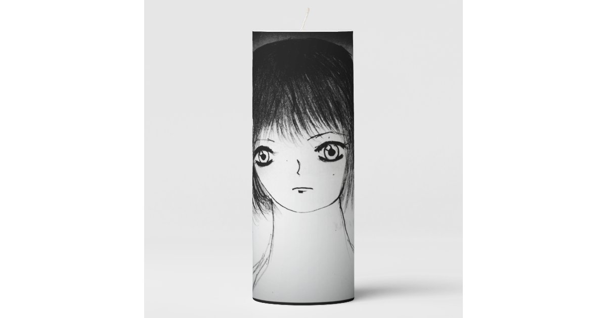 Yaei anime manga cute girl pillar candle | Zazzle