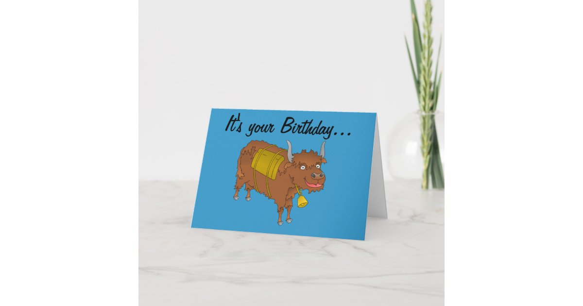 Yak Birthday card | Zazzle