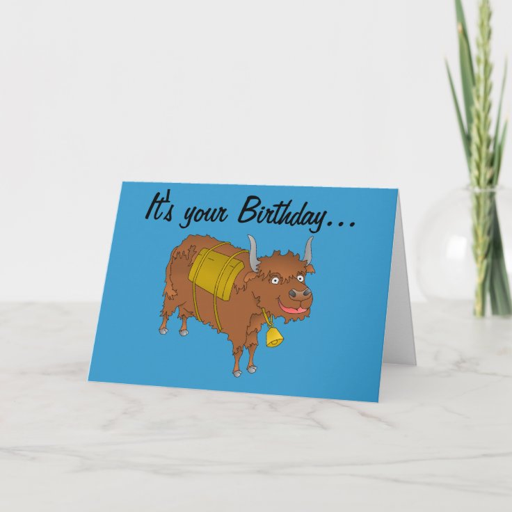 Yak Birthday card | Zazzle