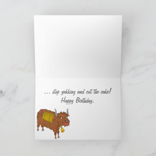 Yak Birthday card | Zazzle