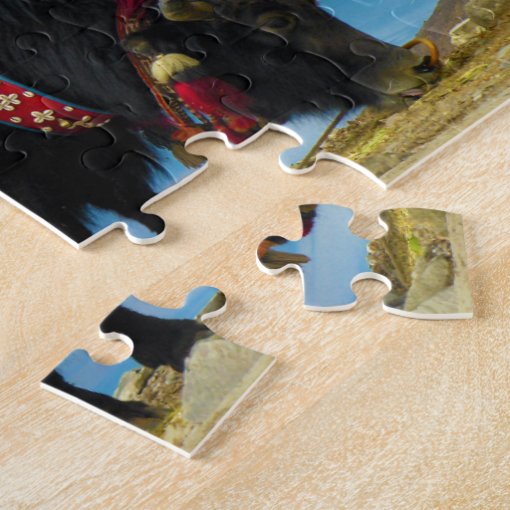 Yak Bos grunniens Bos mutus at Yamdrok Lake Jigsaw Puzzle | Zazzle