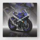 Yamaha R1 with special background Square Wall Clock | Zazzle