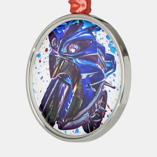 Yamaha YZF R1 Art Print Metal Ornament | Zazzle