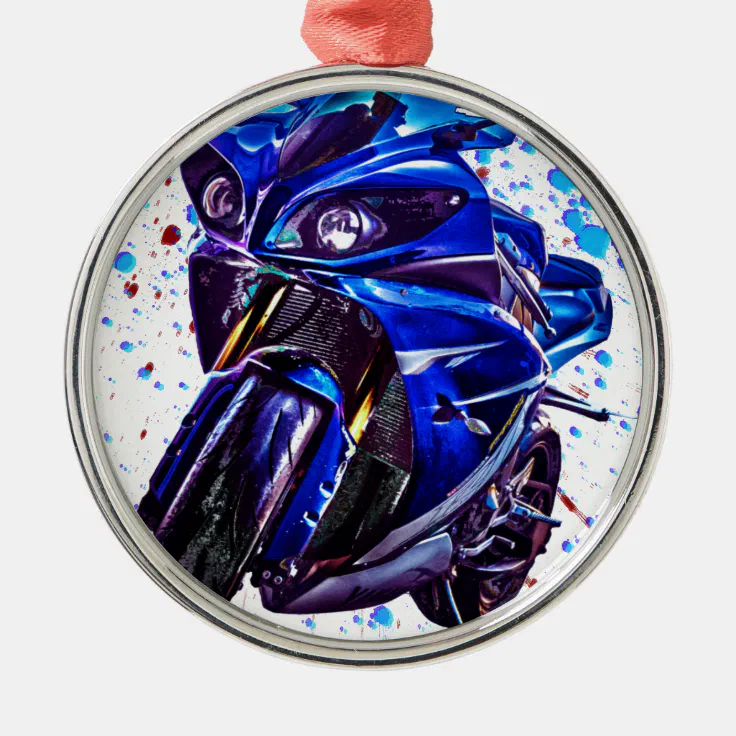 Yamaha YZF R1 Art Print Metal Ornament | Zazzle