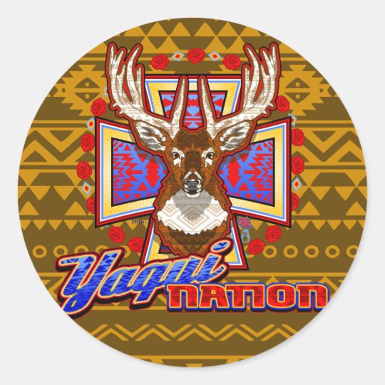 yaqui nation deer design yoeme sticker | Zazzle.com