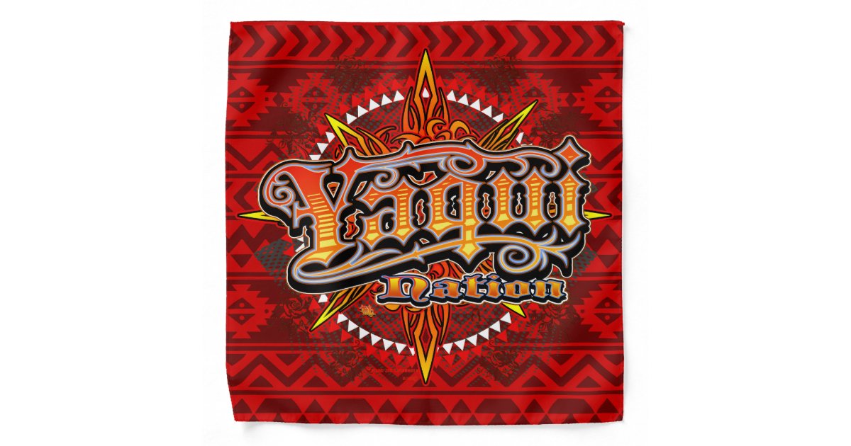 yaqui nation logo bandana red design | Zazzle