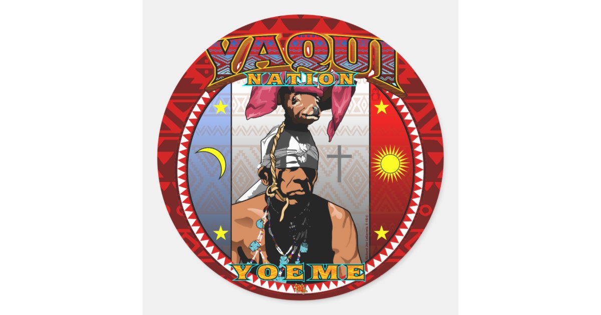 yaqui nation yoeme deer dancer sticker | Zazzle