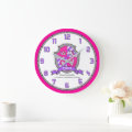 Yara letter Y name meaning heraldry knights shield Large Clock | Zazzle