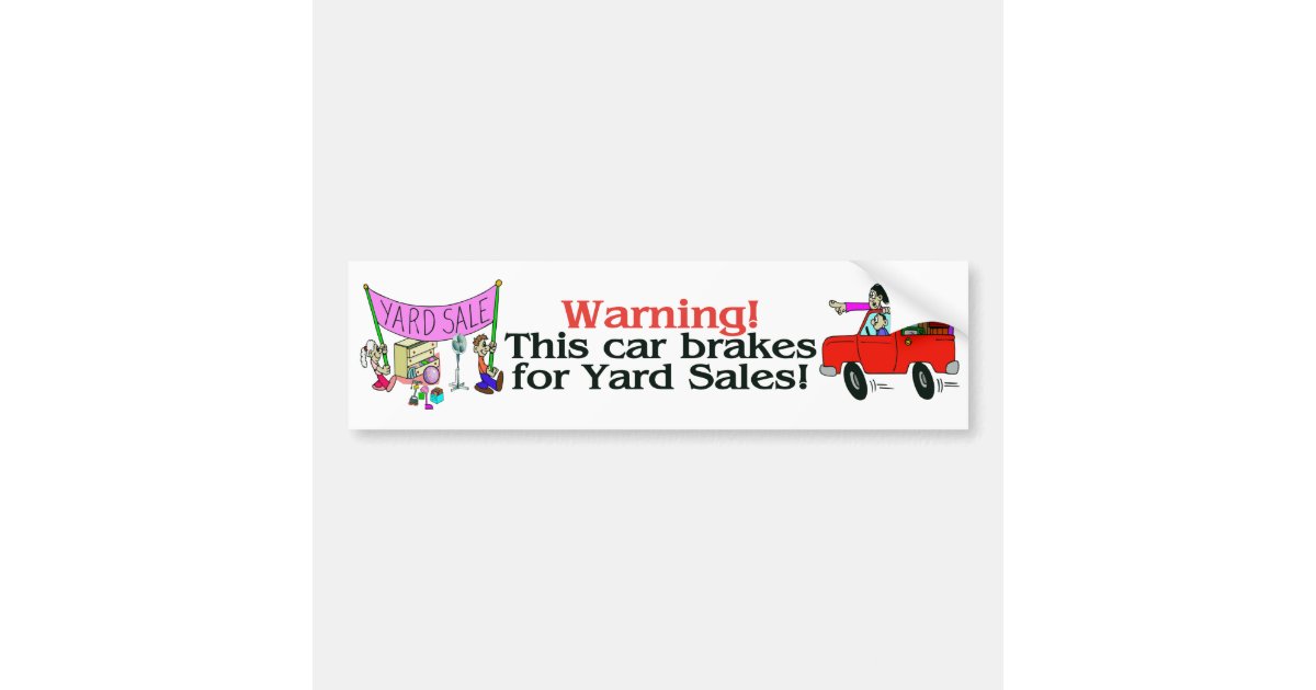 Yard Sale Bumper Sticker | Zazzle