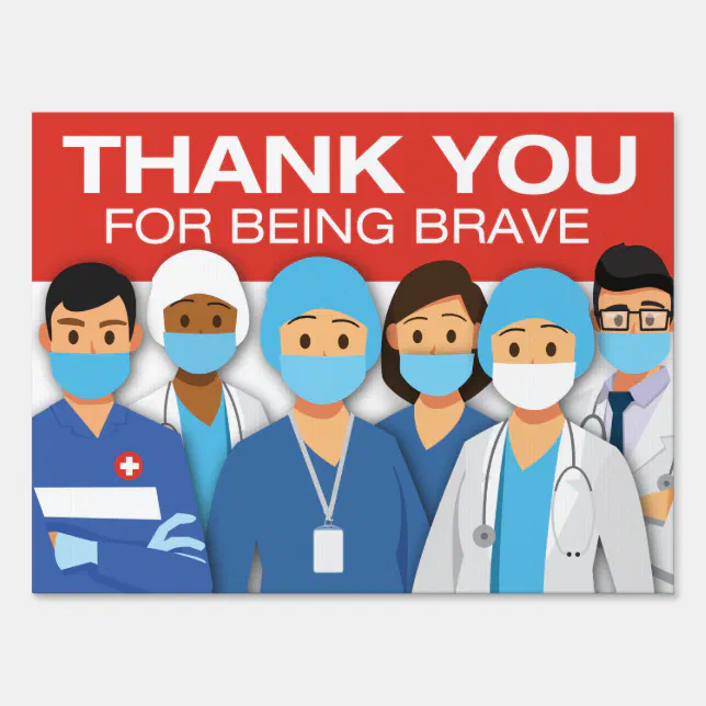 YARD SIGN Thank You to Medical First Responders | Zazzle