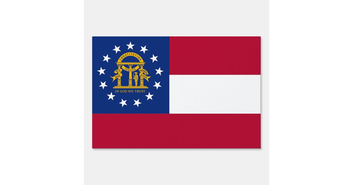 Yard Sign with flag of Georgia, USA | Zazzle