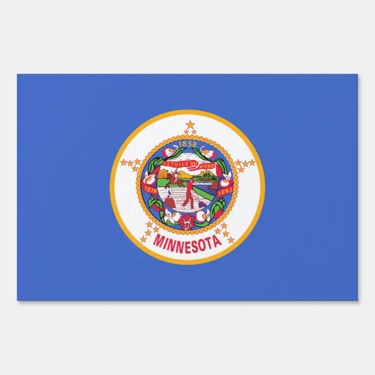 Yard Sign with flag of Minnesota, USA | Zazzle