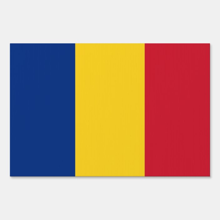 Yard Sign with flag of Romania | Zazzle.com