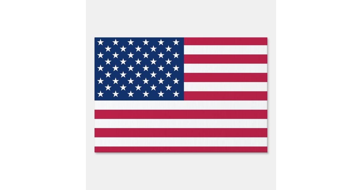 Yard Sign with flag of United States of America | Zazzle