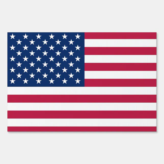 Yard Sign with flag of United States of America | Zazzle