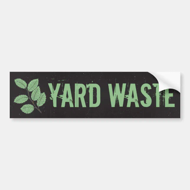 Yard Waste Garbage Trash Can Label | Zazzle