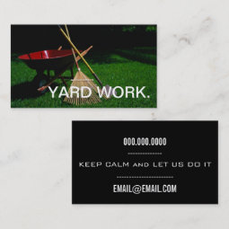 YARD WORK BUSINESS CARD | Zazzle