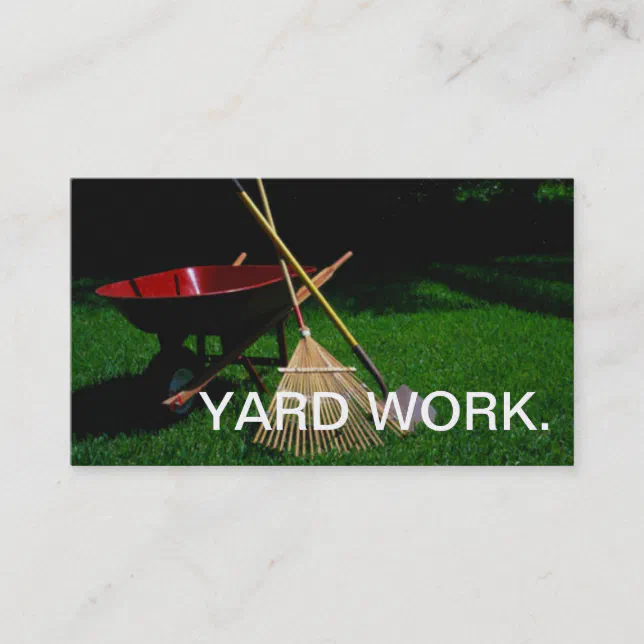 YARD WORK BUSINESS CARD | Zazzle