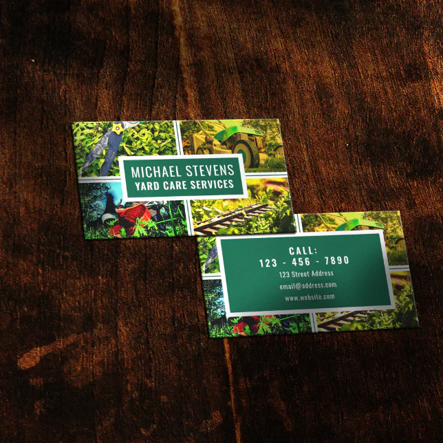 Yard work images professional Business Card | Zazzle