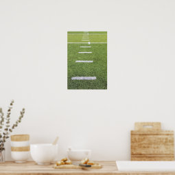 Yardlines on Football Field Poster | Zazzle