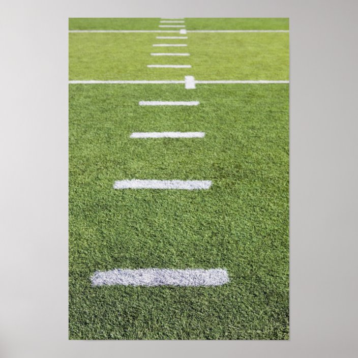 Yardlines on Football Field Poster | Zazzle.com