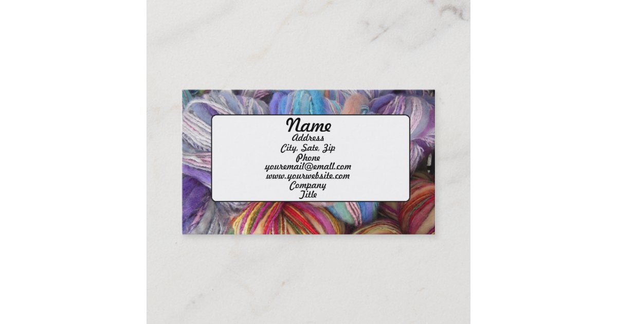 Yarn Business Card | Zazzle