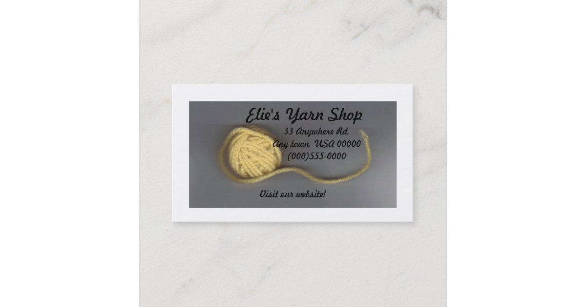 "Yarn" Business Card | Zazzle