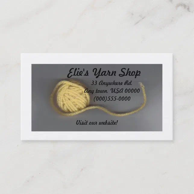 "Yarn" Business Card | Zazzle