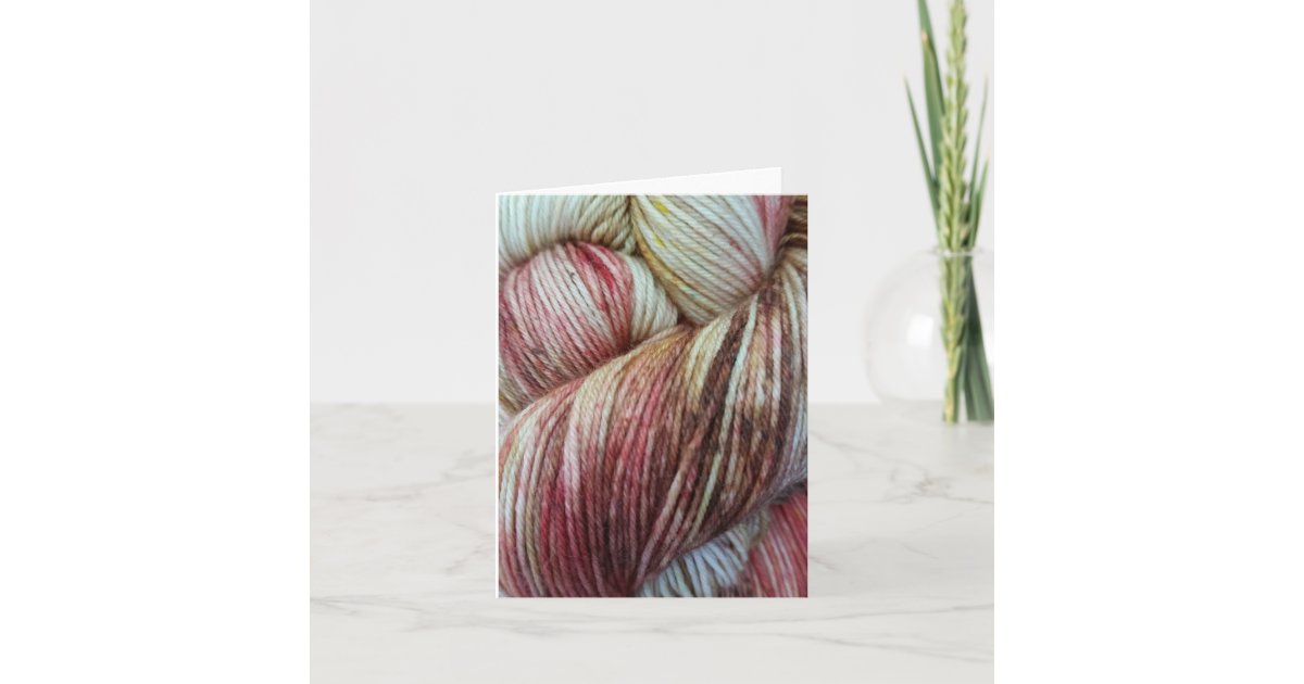 Yarn card, thank you card, knitting card | Zazzle