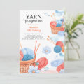 Yarn for a Good Time Crochet Birthday Party Invitation | Zazzle