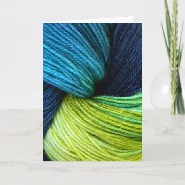Yarn, Greeting card, Note card for knitters | Zazzle