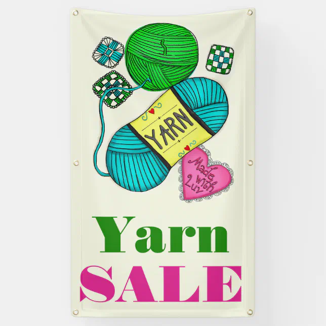 Yarn Sale Banner | Zazzle