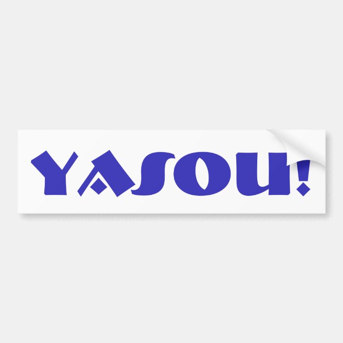Yasou Greek Blessing Bumper Sticker | Zazzle.com