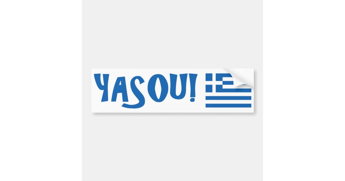 YASOU! Greek Flag Bumper Sticker | Zazzle