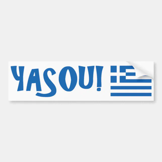 YASOU! Greek Flag Bumper Sticker | Zazzle