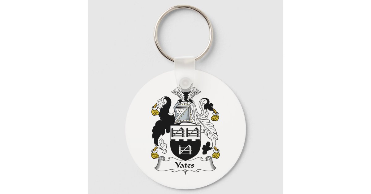 Yates Family Crest Keychain | Zazzle