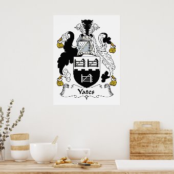 Yates Family Crest Poster | Zazzle