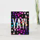 Yay! Thanks Neon Dots Thank You Card | Zazzle