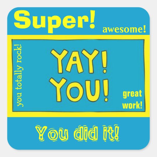 Yay You! Affirmation Stickers for Kids | Zazzle.com