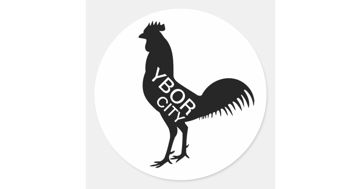 Ybor City Rooster Classic Round Sticker | Zazzle