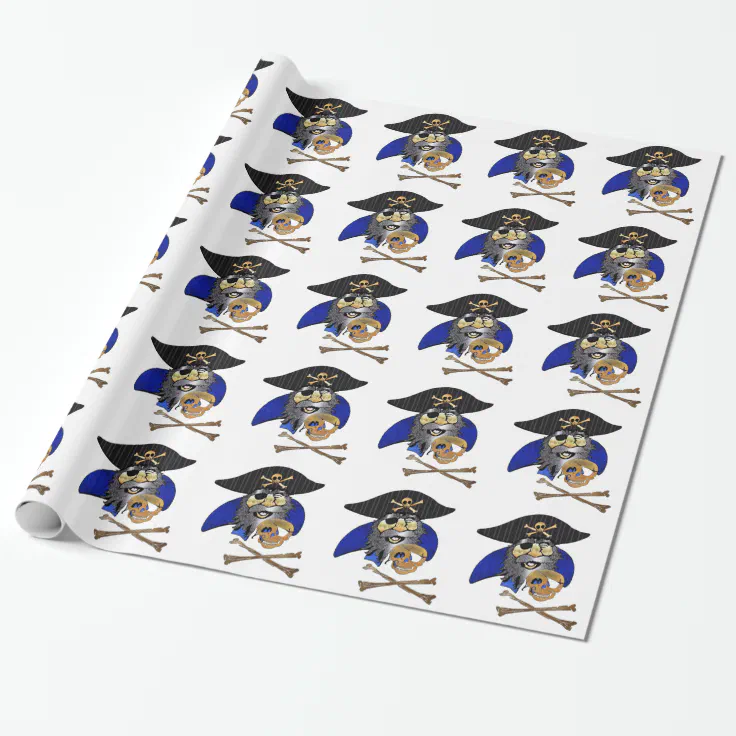 Ye Old Captain Pirate Wrapping Paper | Zazzle