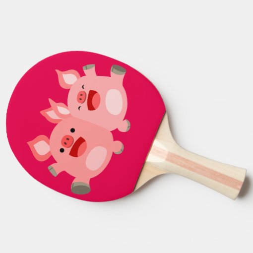 YEAH!! Cute Cartoon Pigs Ping Pong Paddle | Zazzle