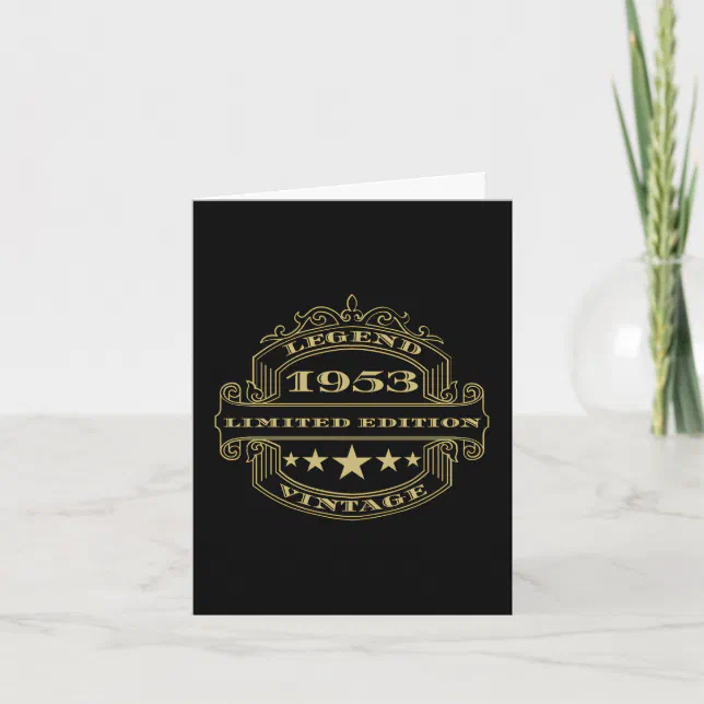 Year 1953 HAPPY BIRTHDAY Folded Photo Birthday Card | Zazzle