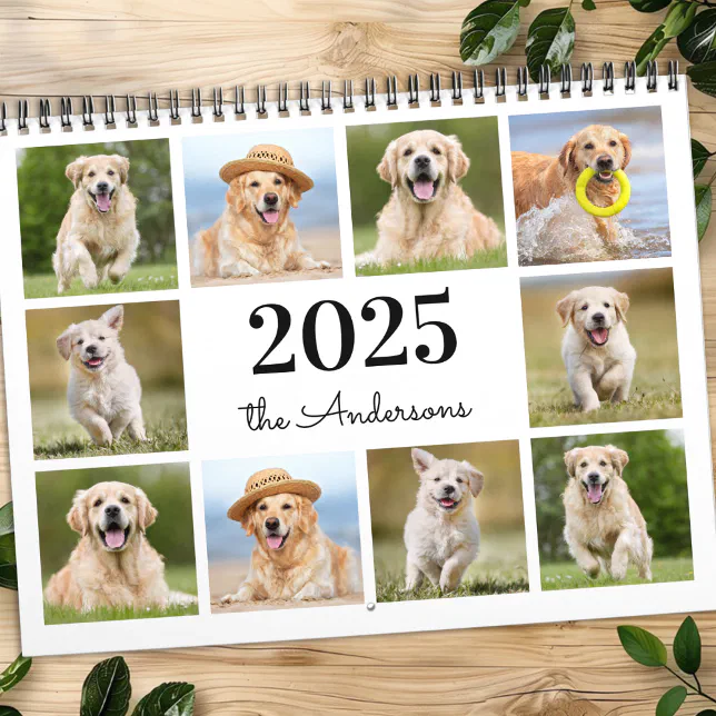 Year Custom Photo Family Pet Dog Create Your Own Calendar | Zazzle