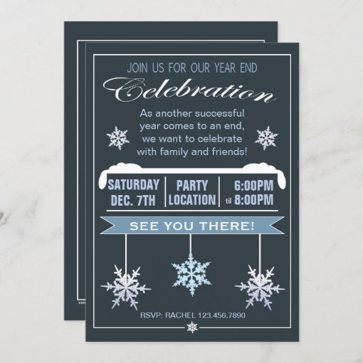 Year End Celebration Christmas Party Invitation | Zazzle