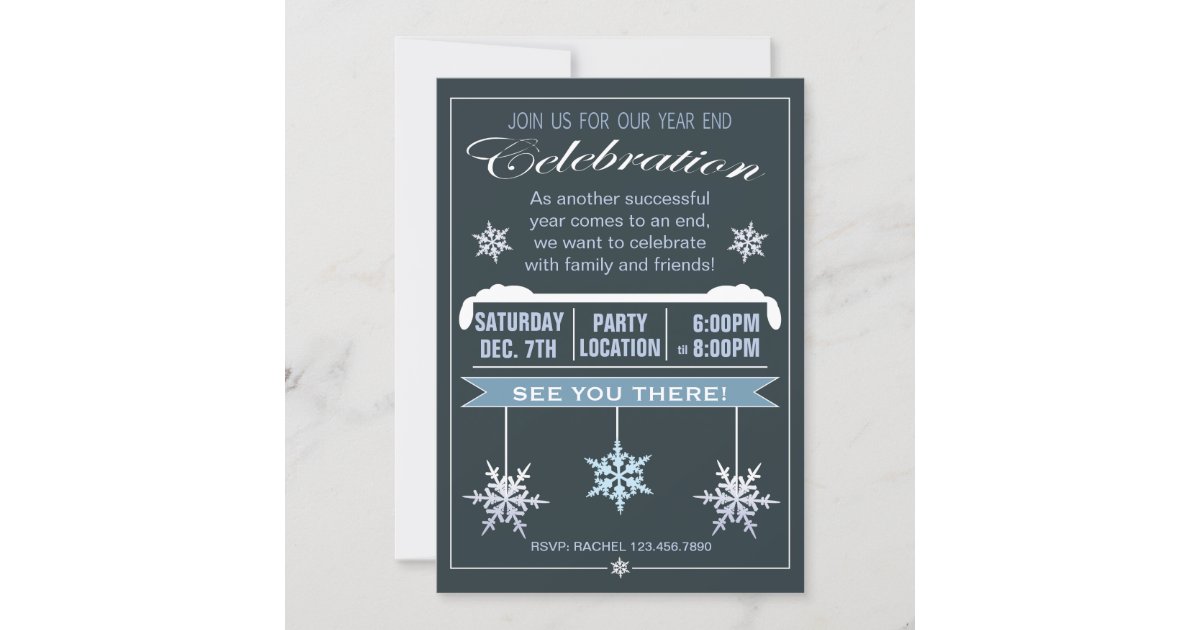 Year End Celebration Christmas Party Invitation | Zazzle